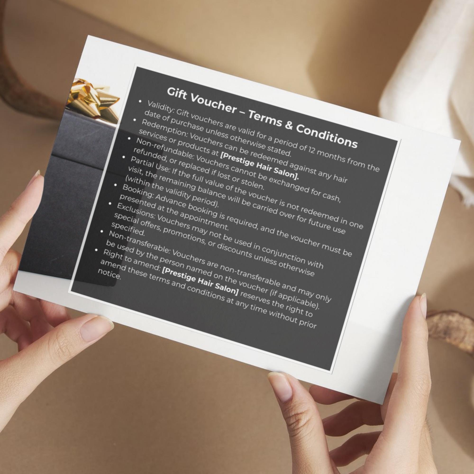 Editable Hair Salon Gift Voucher Template: Printable A6 Design - Etsy