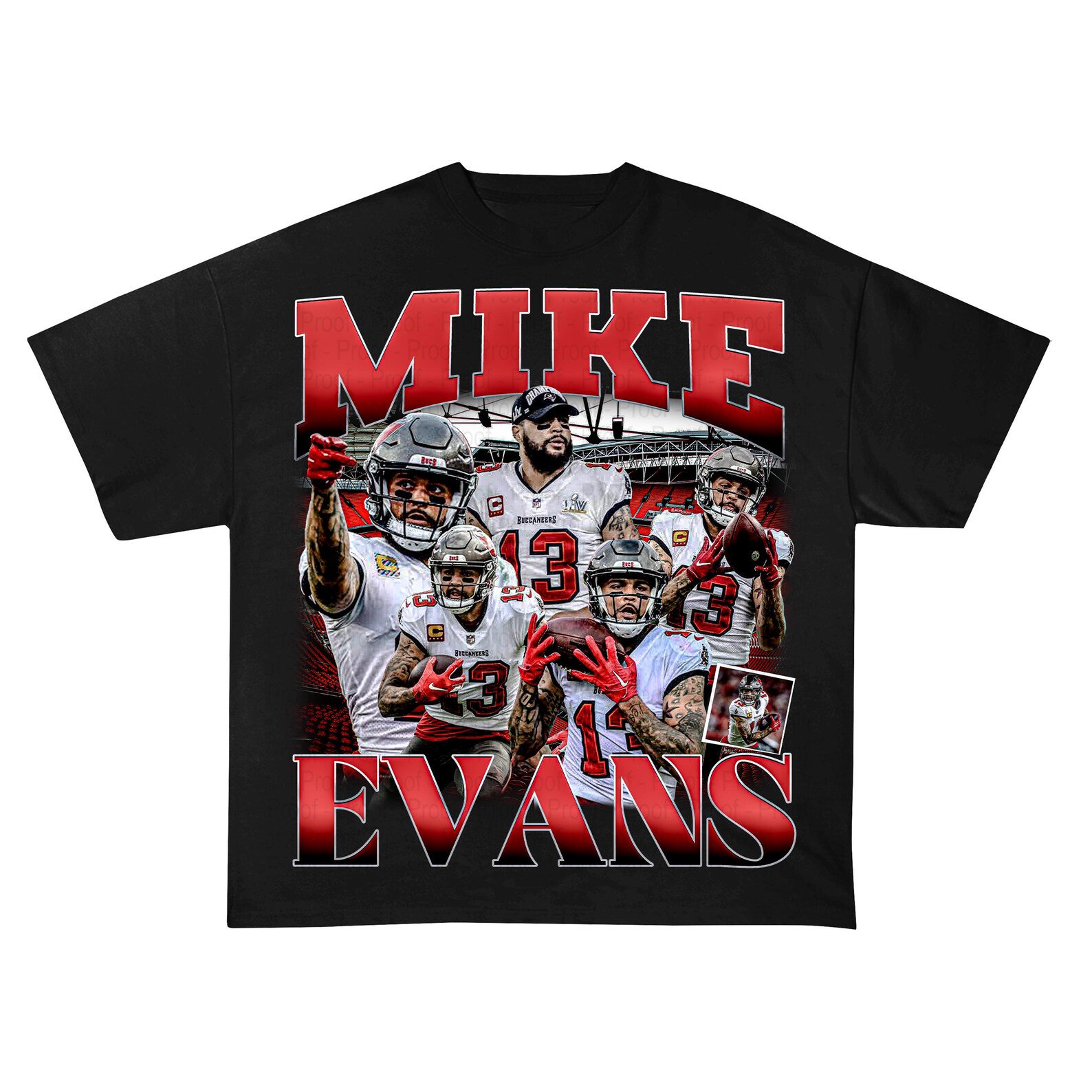 Mike Evans| T-shirt PNG | Bootleg T-shirt PNG | Printable Bootleg T ...