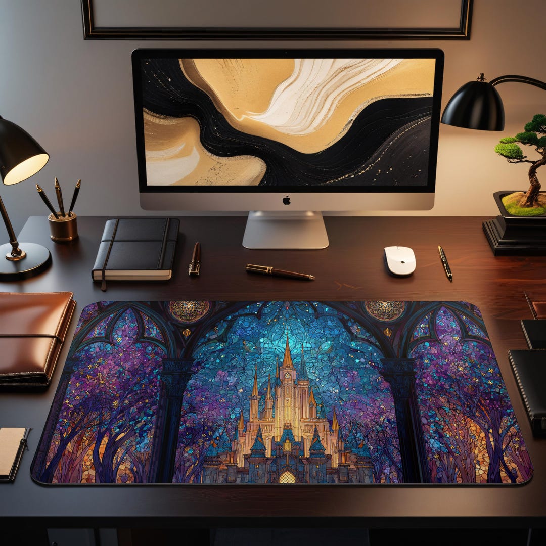 Lorcana Playmat | Stained Glass Castle Themed Playmat | Unofficial MTG ...