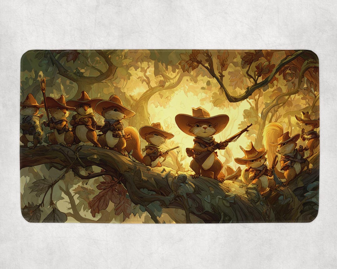 MTG Playmat | Cowboy Squirrel General Themed Playmat | Unofficial MTG ...