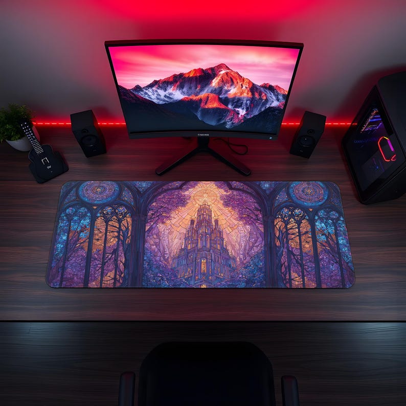 Lorcana Playmat | Stained Glass Castle Themed Playmat | Unofficial MTG ...