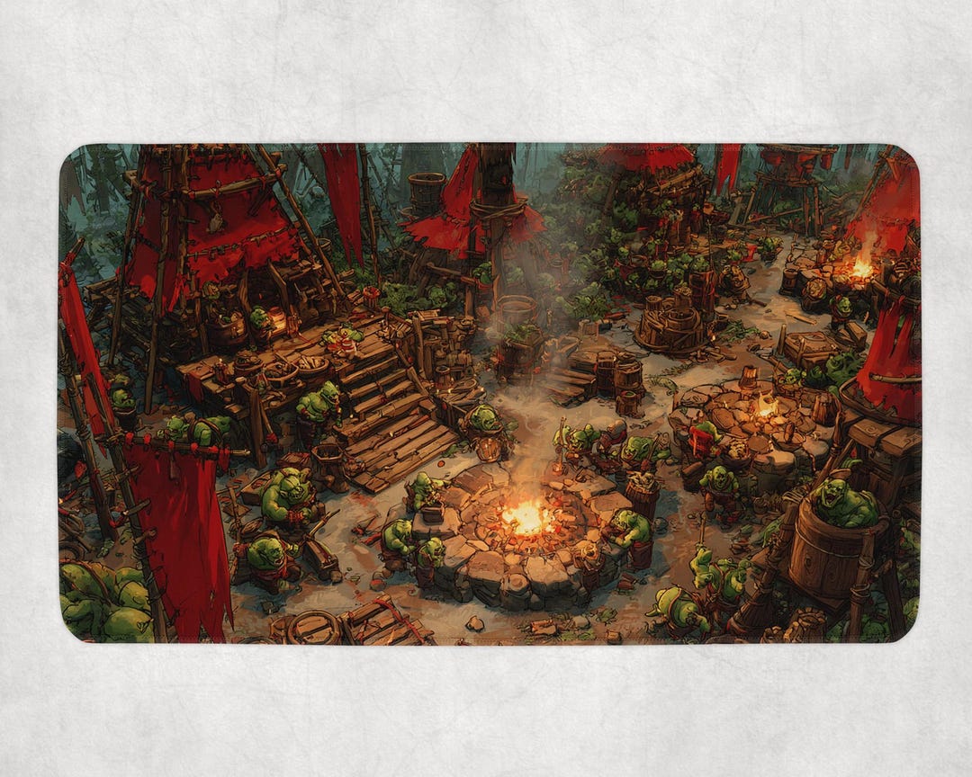 Goblin War Camp Playmat – Chaotic Fantasy Gaming Mat for MTG Yugioh ...