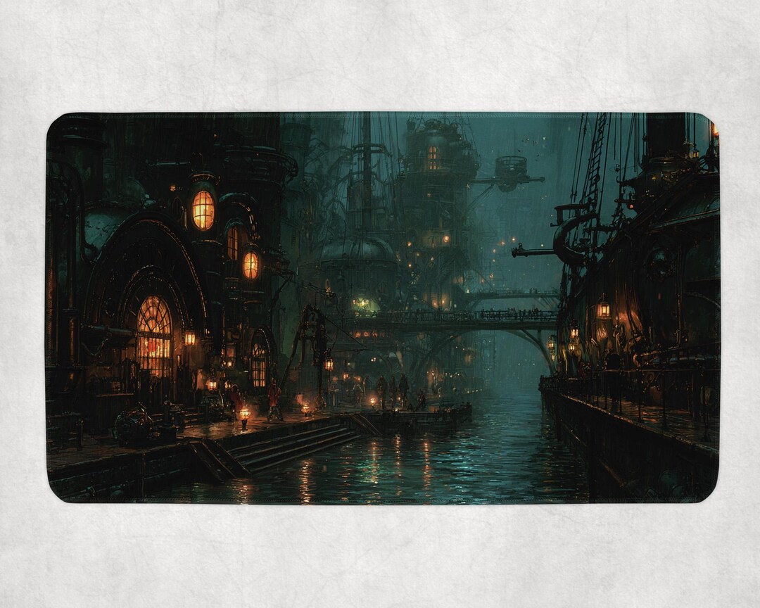 Steampunk Dimir Themed Playmat | Unofficial MTG Playmat | Gift for ...
