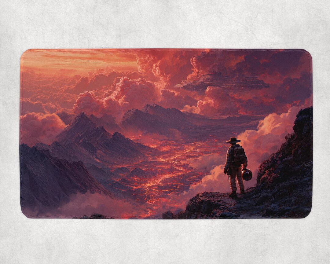 MTG Playmat | Space Cowboy Mountain Themed Playmat | Unofficial MTG ...