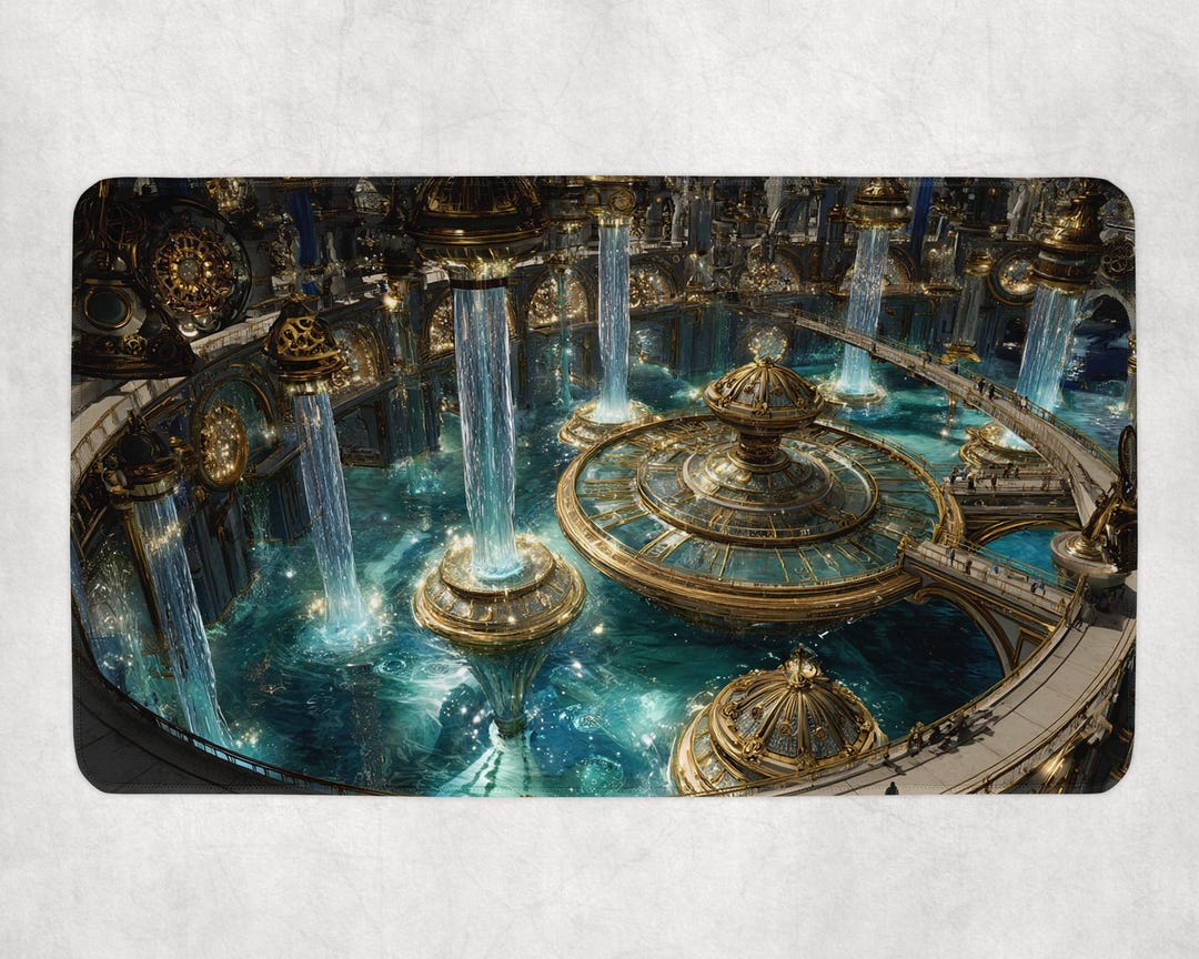 Steampunk Azorius Themed Playmat | Unofficial MTG Playmat | Gift for ...