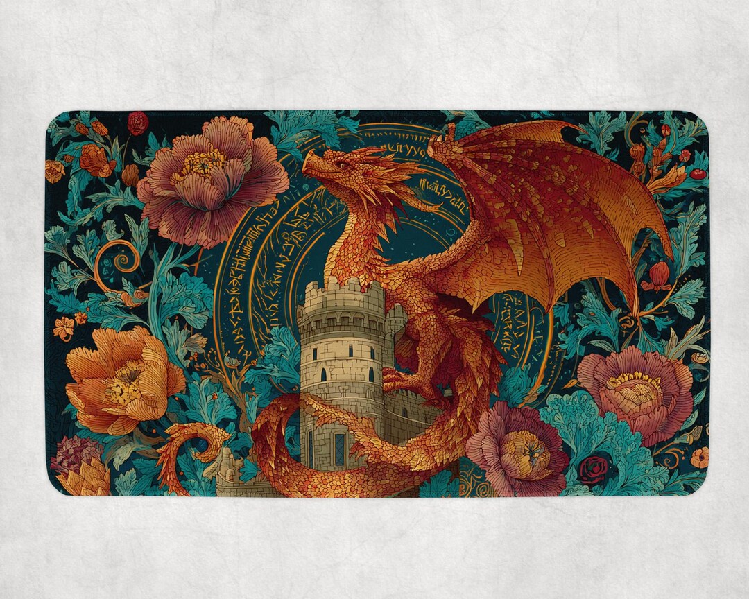 Tapete de MTG Dragón Majestuoso / Dragón Rojo Enrollado Alrededor de la ...