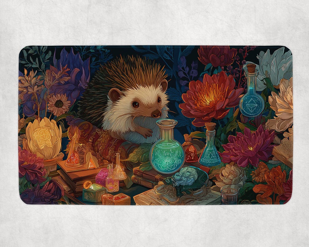 Hedgehog Alchemist MTG Mat | Clever Animal Potion Maker | Bloomburrow ...