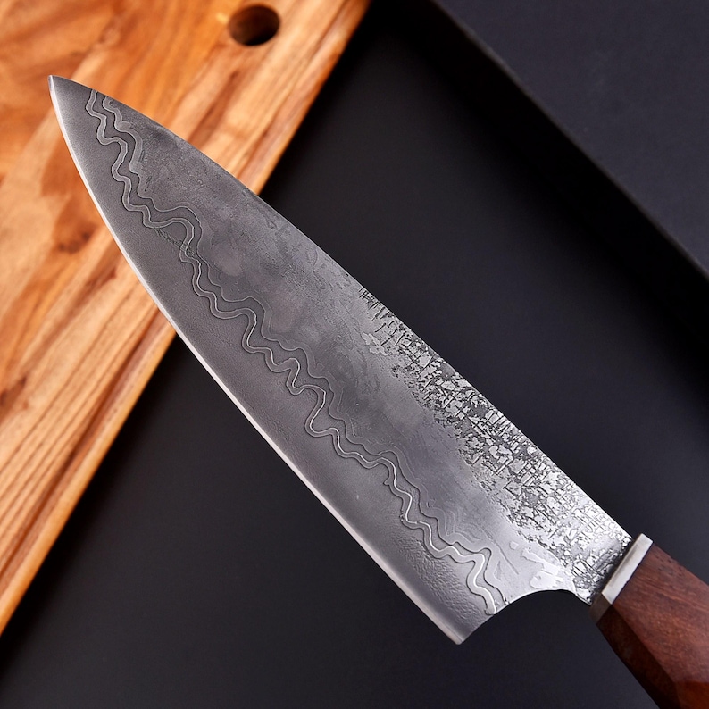 Hand Forged Chef Knife: Custom Art, High Carbon Steel Blade Gift for ...