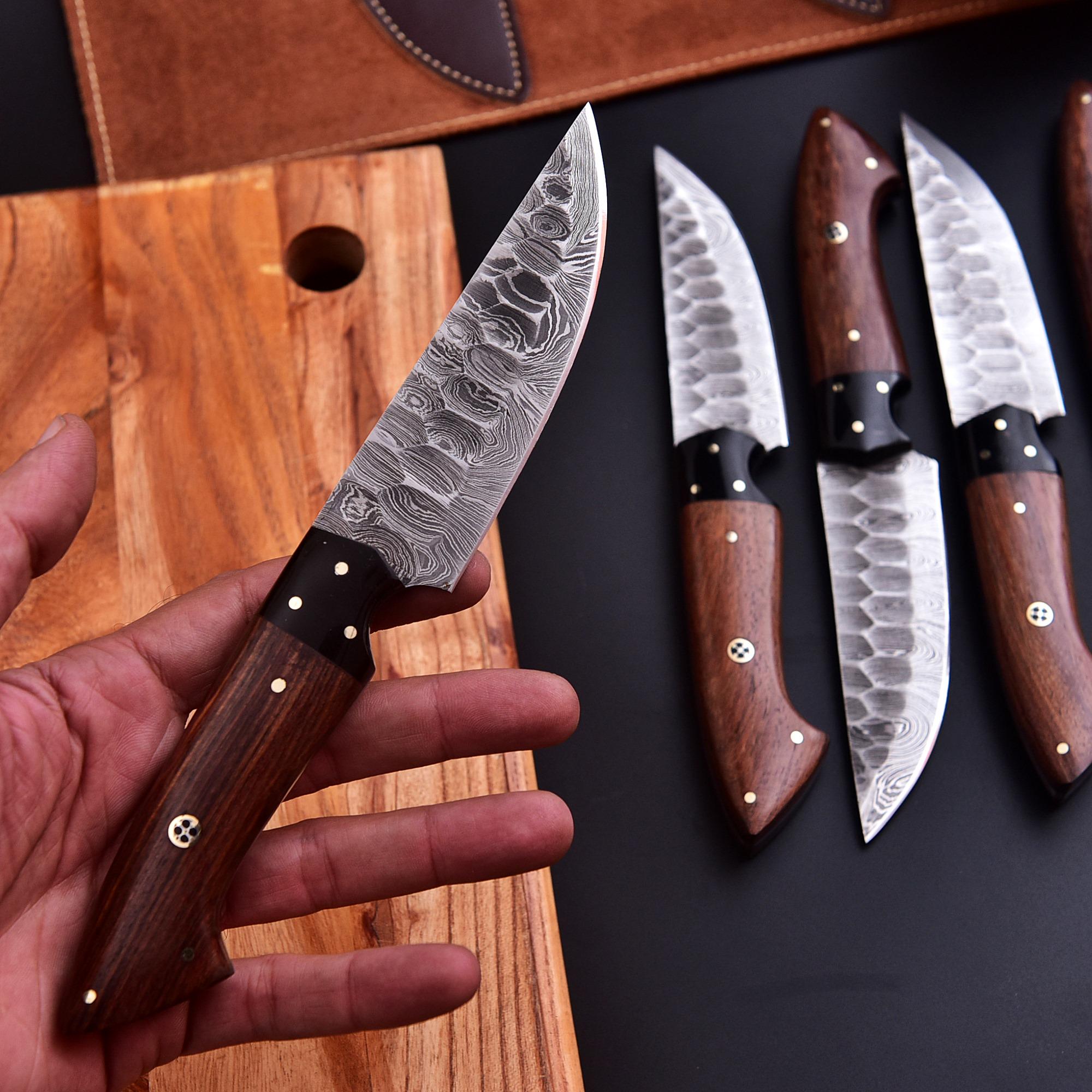 6 Pieces Handmade Steak Knives Set Dining Cutlery Gift for Food Lover ...