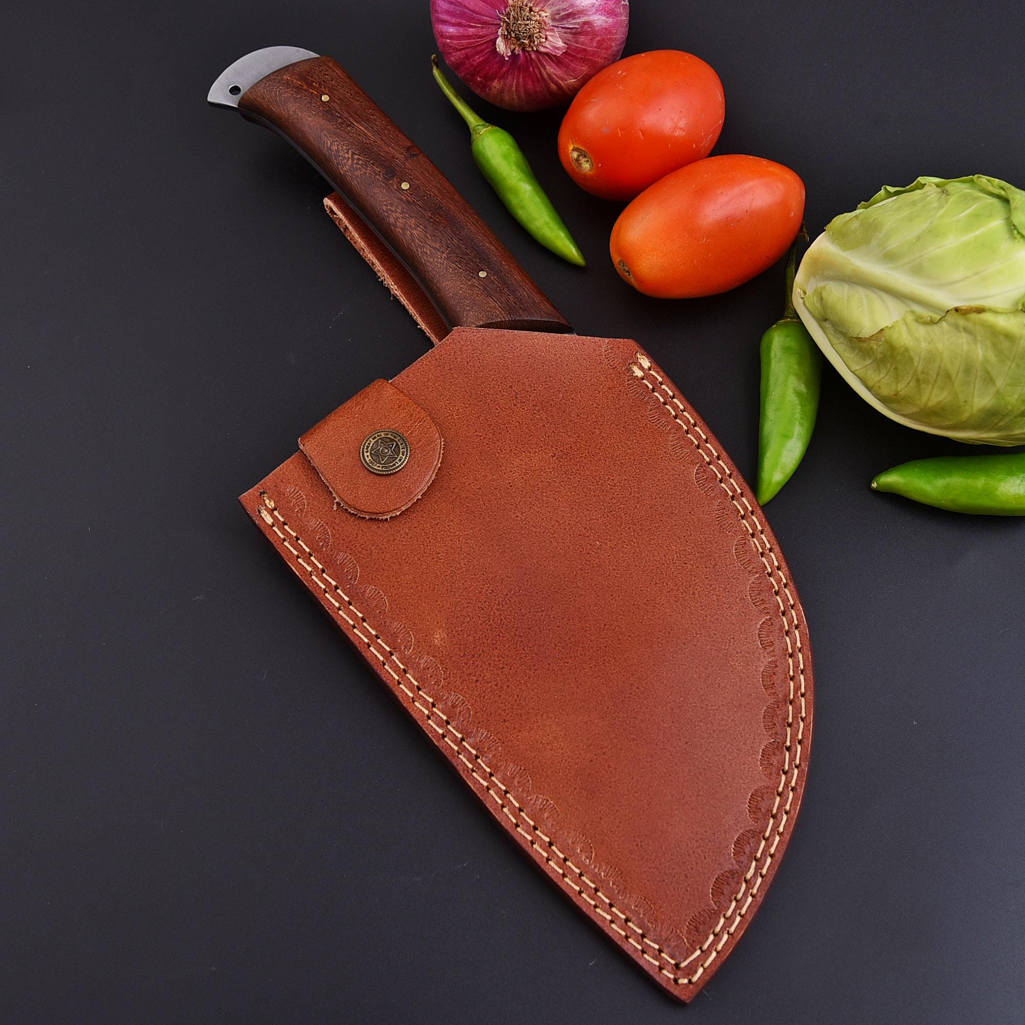 Hand Forged Custom Diamond Forged Chef Cleaver Art, High Carbon Steel ...