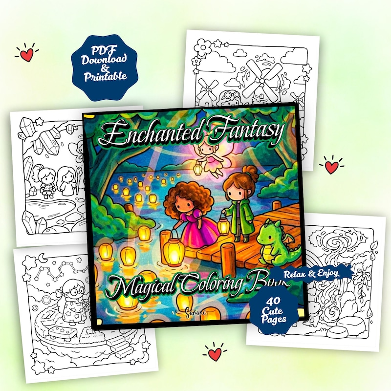 Fantasy World Coloring - Etsy