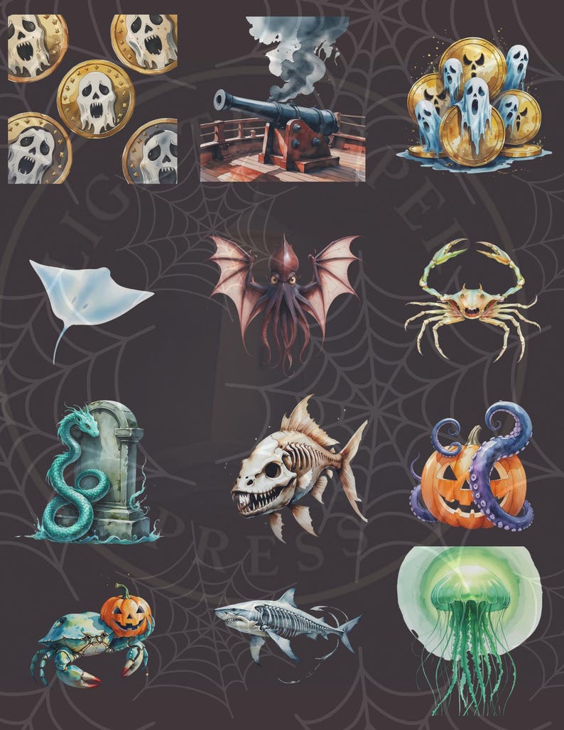 50 Nautical Halloween PNG Clipart | Haunted Lighthouse, Pirate, Spooky ...