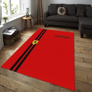 Ferrari F1 Team Rug, Personalized Car Carpet - Etsy