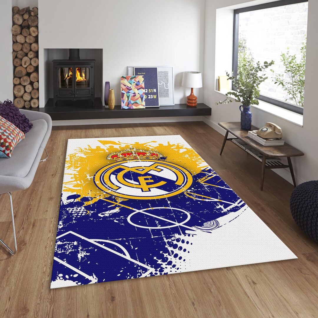 Real Madrid Football Club Rug, Vintage Style Office Decor - Etsy