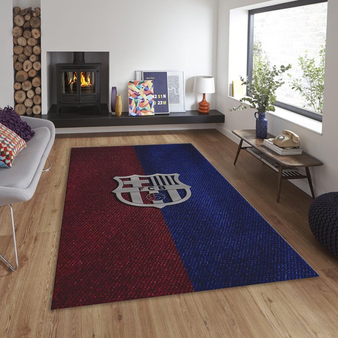 FC Barcelona Rug: Soccer Team Carpet, Football Gift - Etsy