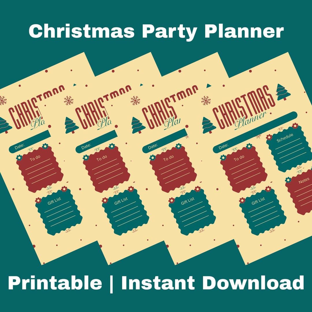 Christmas Party Planner Printable | Holiday Party Organizer | Editable ...