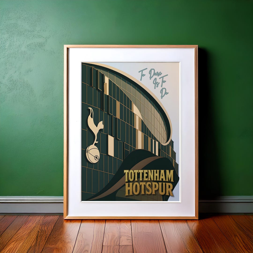 Tottenham Hotspur Poster | Luxury Football Digital Print | Soccer Wall ...