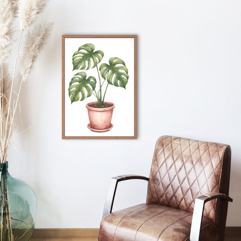 Watercolor Potted Plants Clipart Bundle | Boho Botanical Illustrations ...
