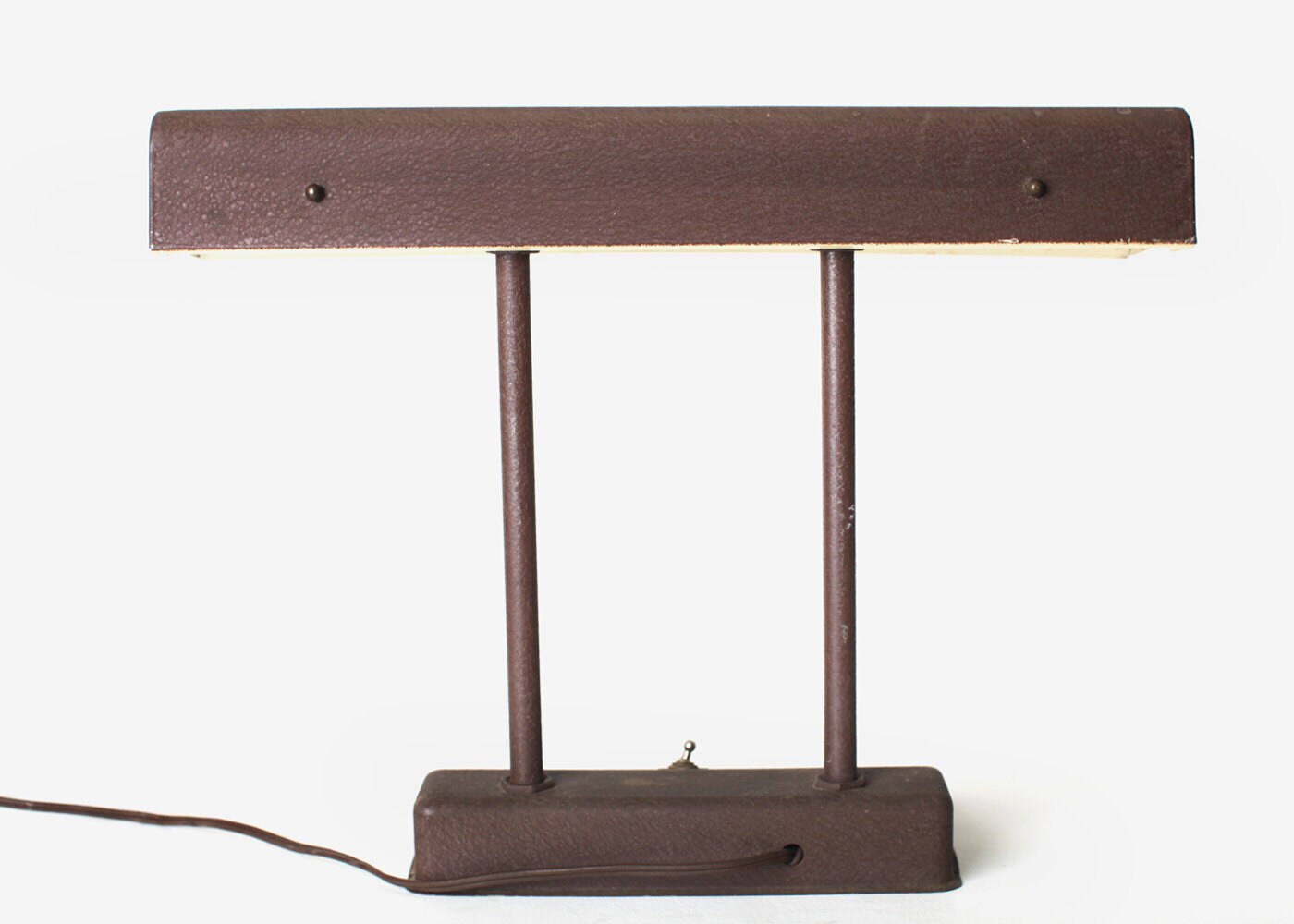 Vintage Brown Metal Desk Lamp Mid Century Task Light - Etsy