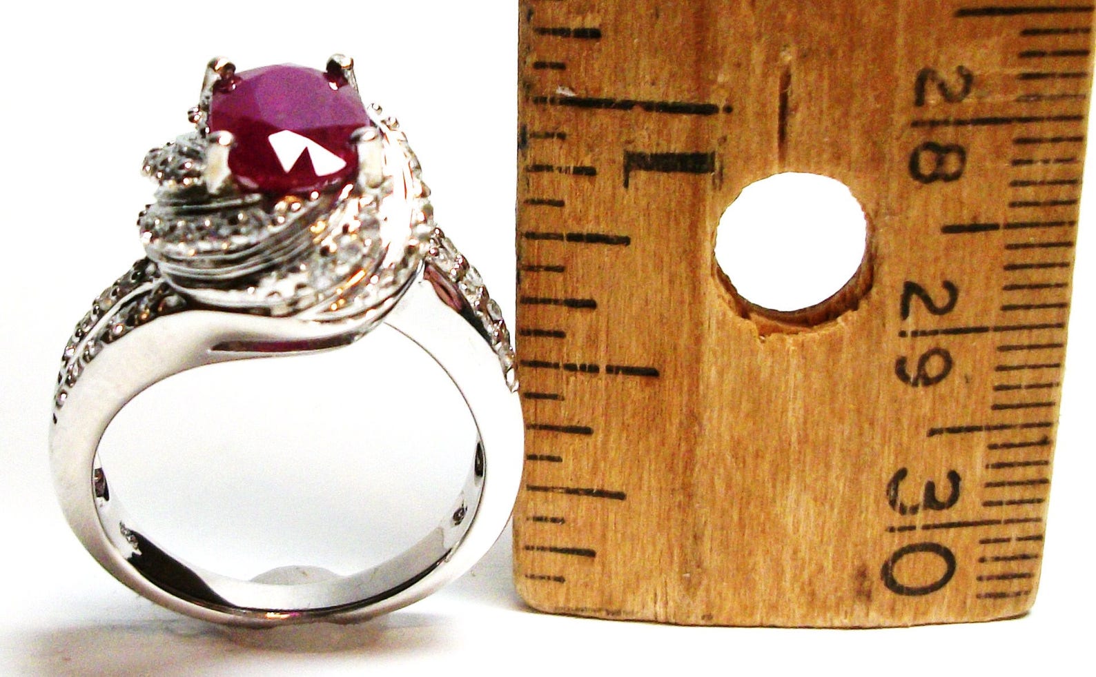 Ruby Ring Genuine Ruby Ruby Accent Ring Engagement Ring - Etsy