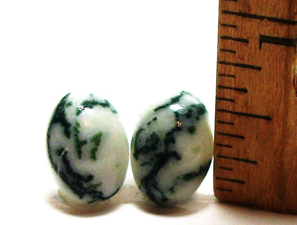 Agate Dendritic Agate Cabochon Matching Cabs Green White - Etsy