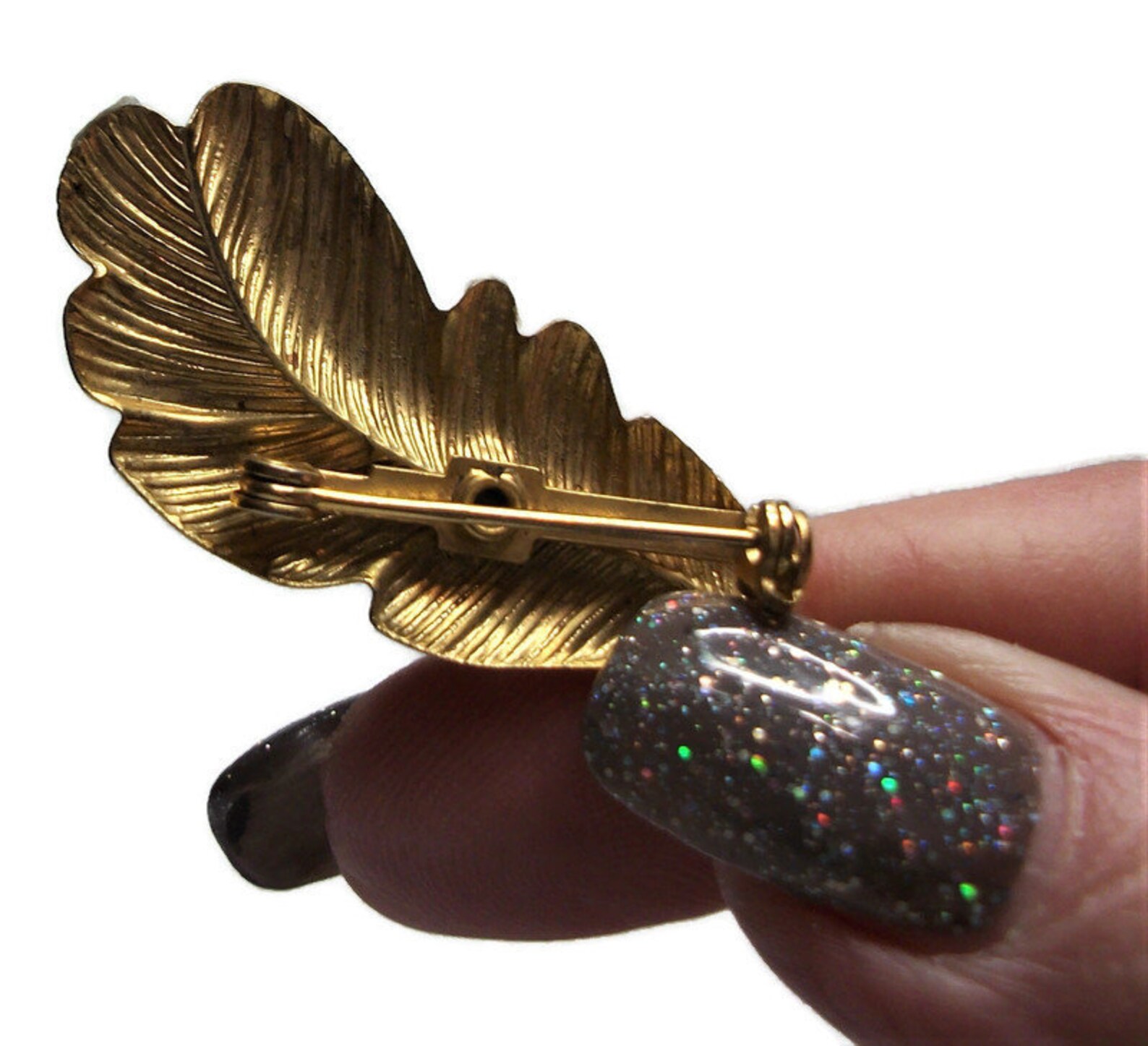 Leaf Pin Vintage Pin Jade Leaf Pin 1940s Jewelry Goldtone - Etsy