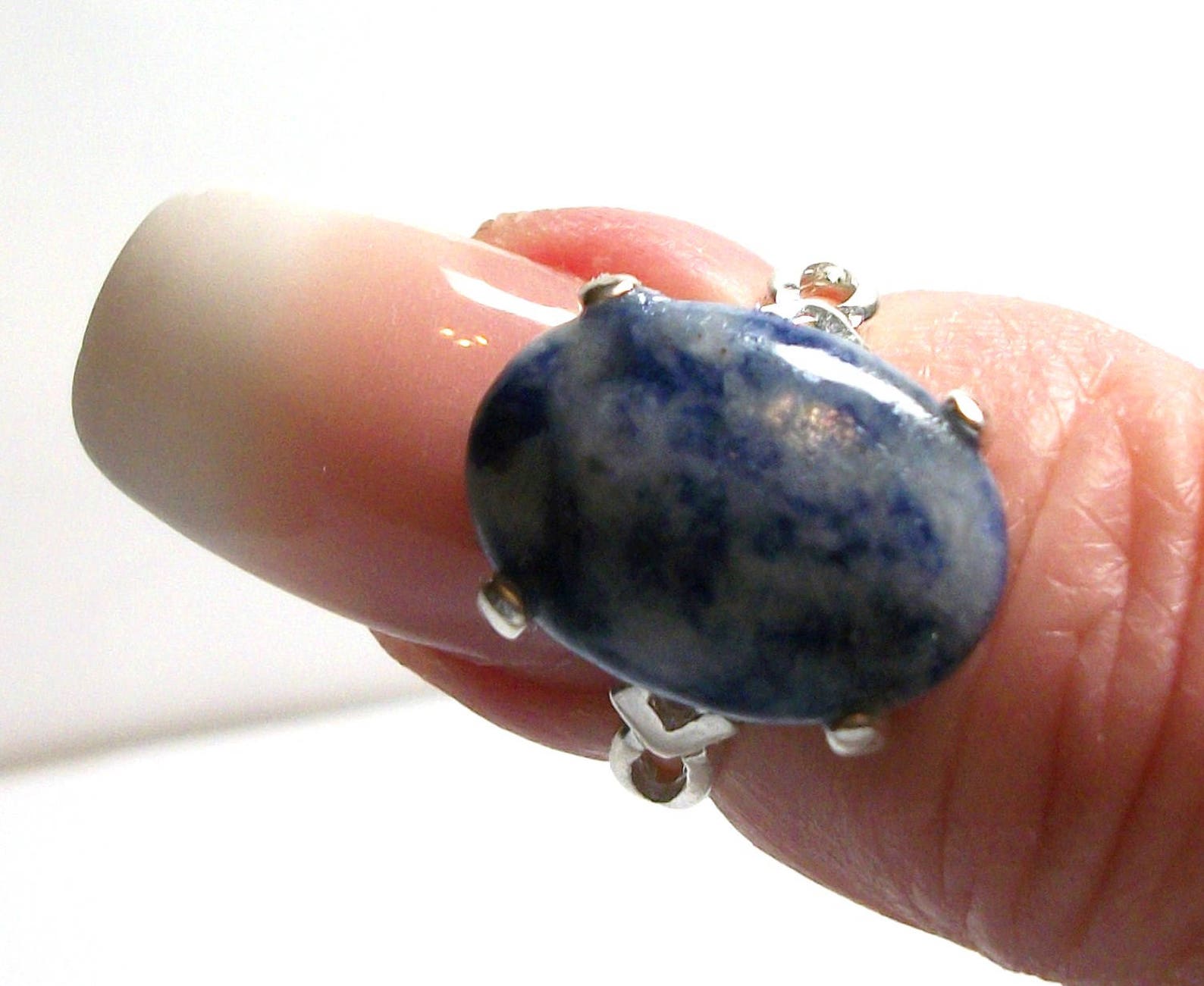 Sodalite Sodalite Ring Cocktail Ring Cabochon Ring | Etsy
