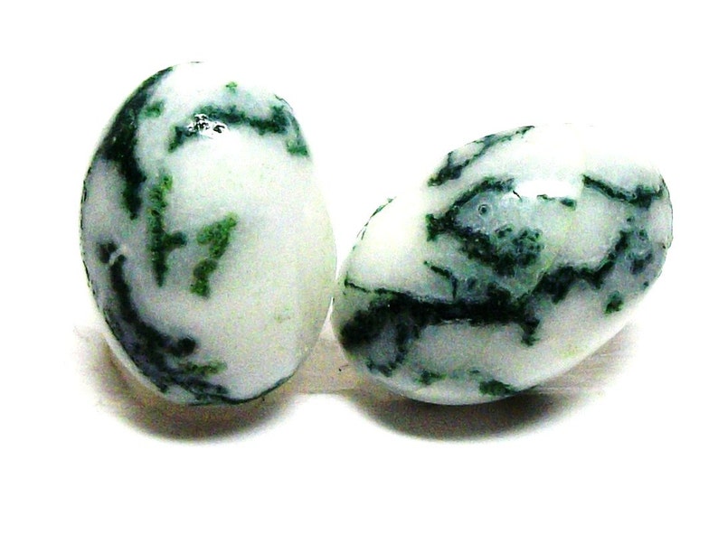 Agate Dendritic Agate Cabochon Matching Cabs Green White - Etsy
