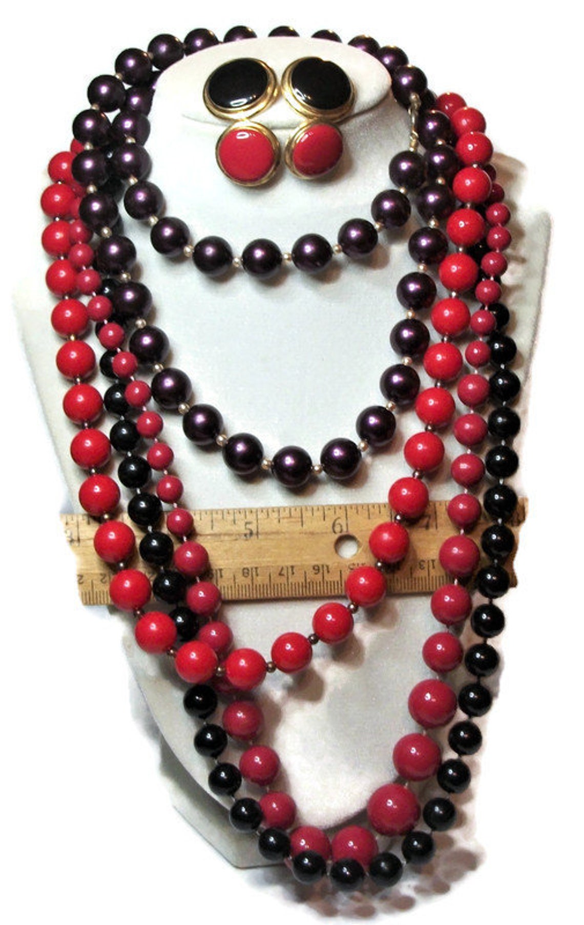 Vintage Bead Necklace Assorted Beads Detash Jewelry Enamel - Etsy