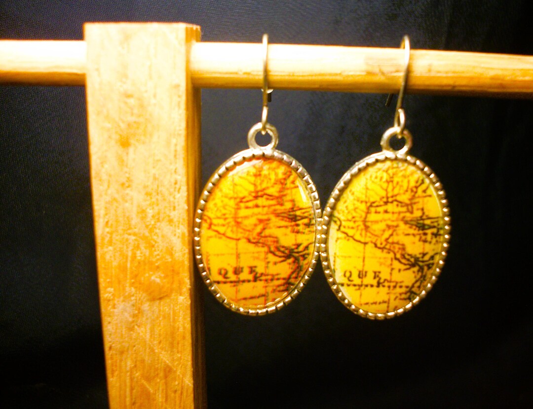 Vintage AAI, Mexico Map, French Hook, W/ Vintage Maps 1" Dangle ...