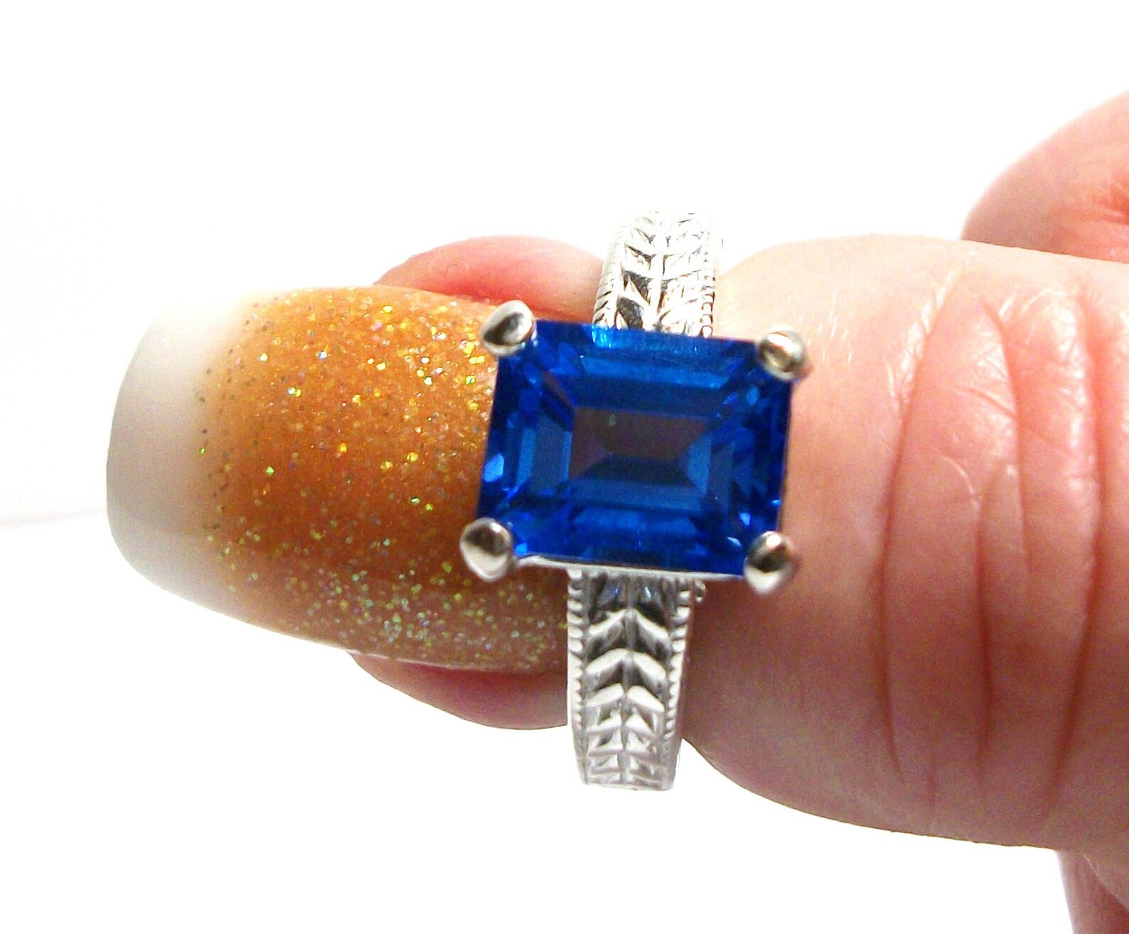 Neon Blue Topaz Birthstone Ring Solitaire Ring Electric - Etsy