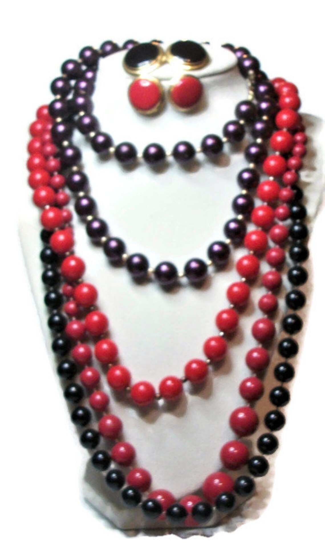 Vintage Bead Necklace Assorted Beads Detash Jewelry Enamel - Etsy