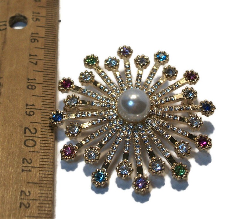 Vintage Pin Napier Pin Starburst Pin Christmas Pin Pearl - Etsy