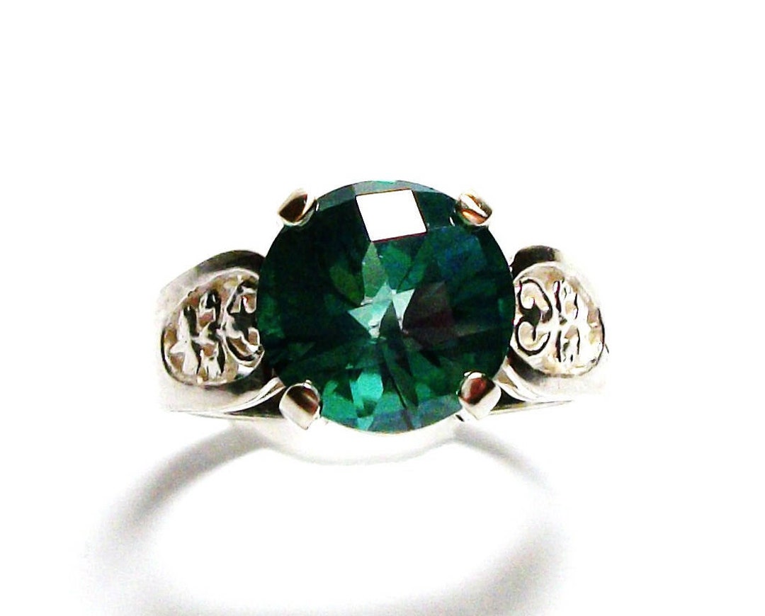 Green Topaz, Green Topaz Ring, Green Solitaire Ring , Anniversary ...