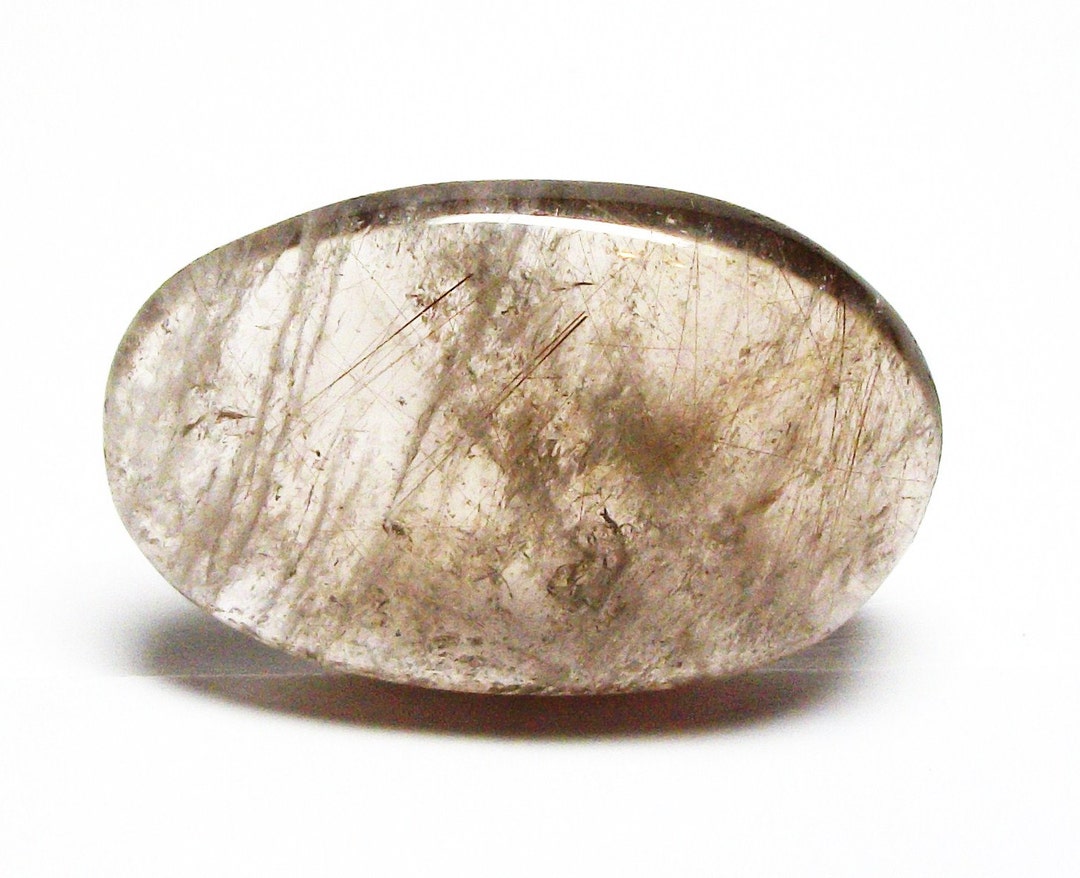 Quartz Cabochon, Rutilated Quartz Cab, Rutile, Brown and White, Jewelry ...