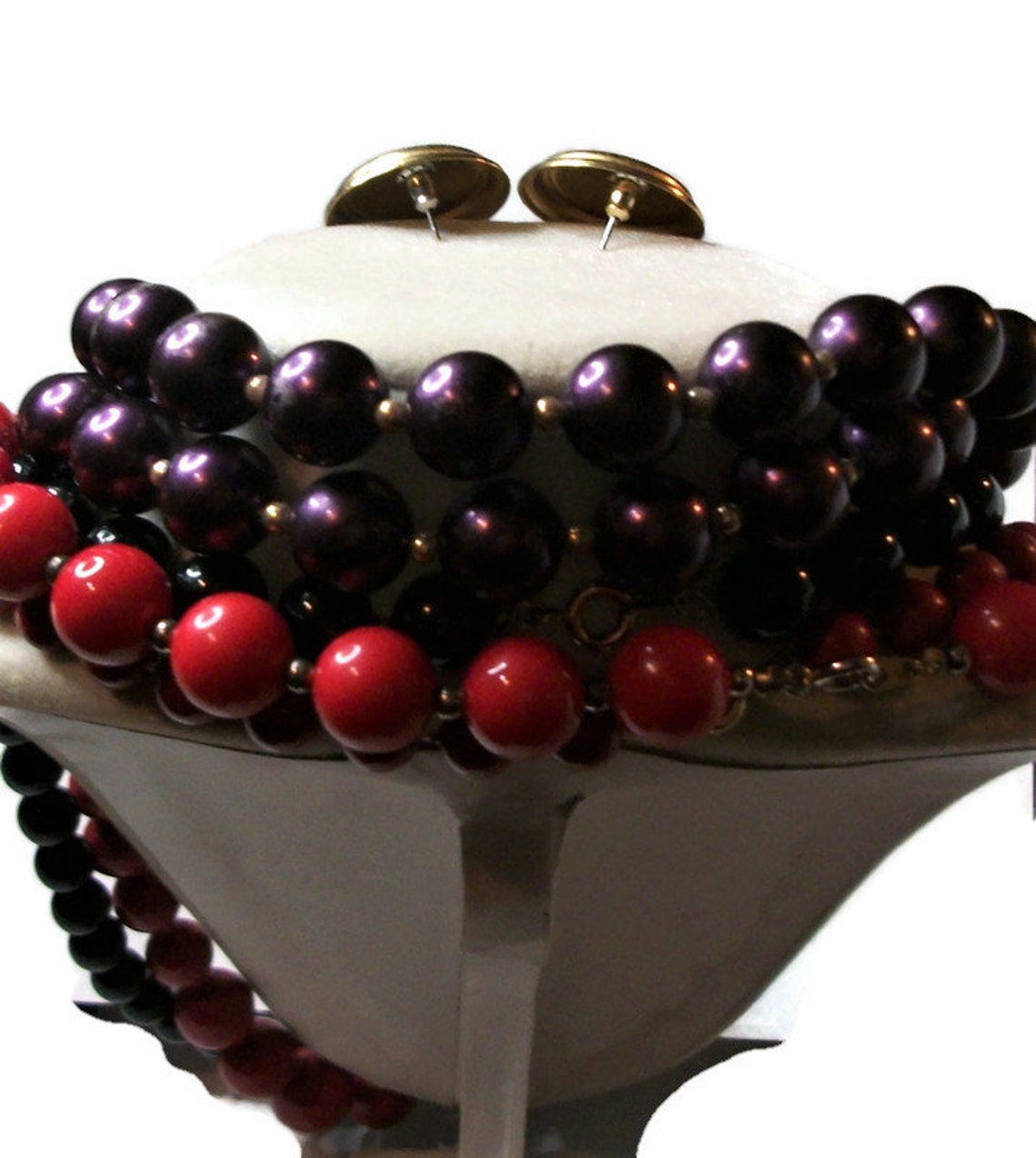 Vintage Bead Necklace Assorted Beads Detash Jewelry Enamel | Etsy