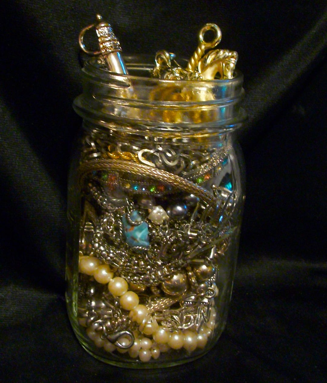 Vintage Mystery Lot, Over a Pound, Gold Silver, Necklaces, Bracelets ...