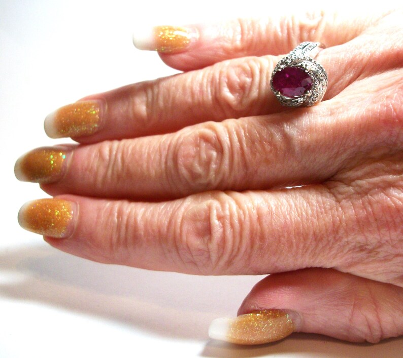 Ruby Ring Genuine Ruby Ruby Accent Ring Engagement Ring - Etsy