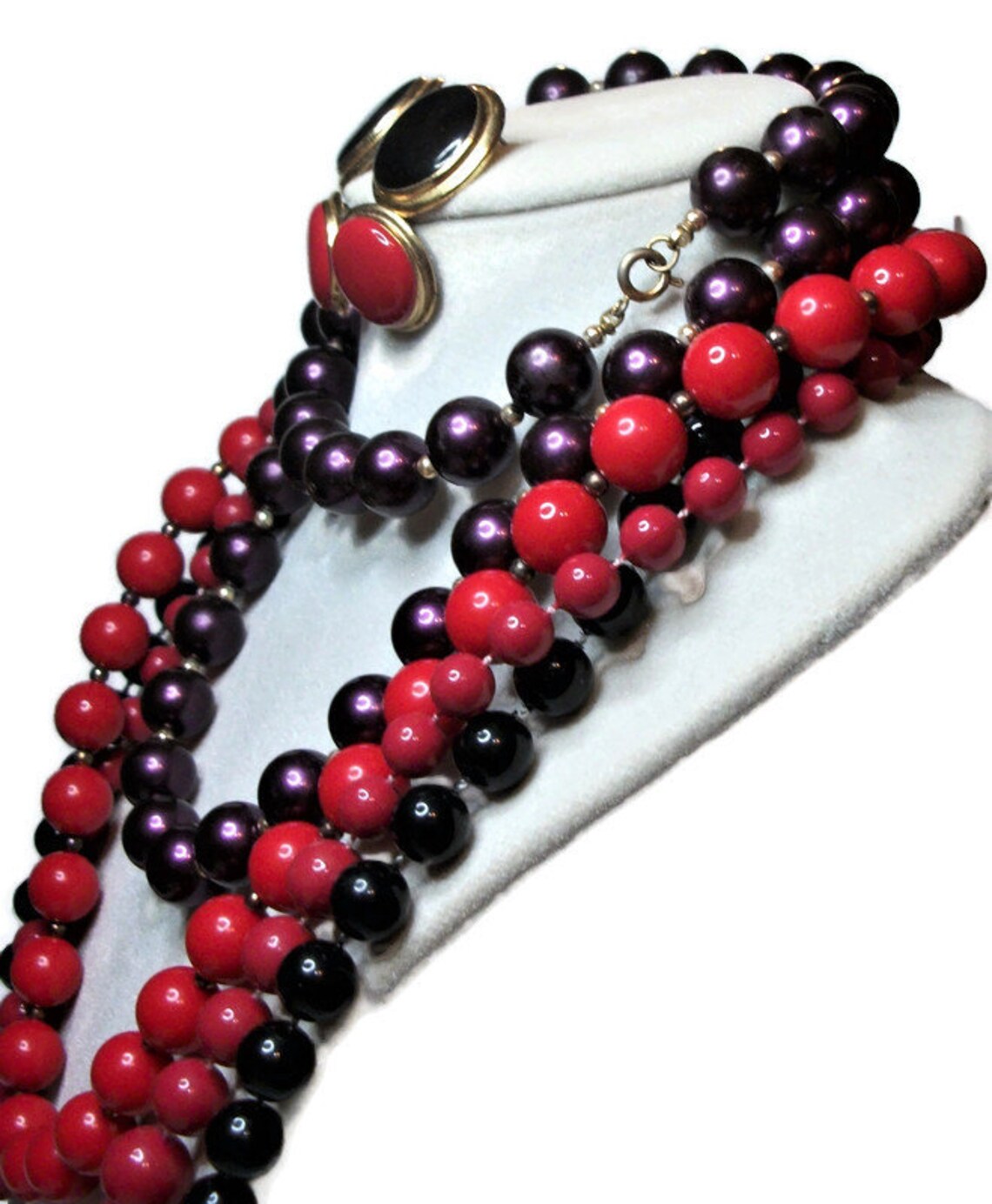 Vintage Bead Necklace Assorted Beads Detash Jewelry Enamel | Etsy