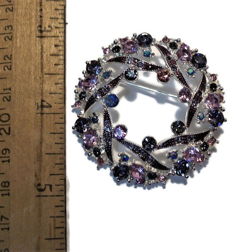 Vintage Napier Pin Napier Wreath Pin Pink Purple Blue - Etsy