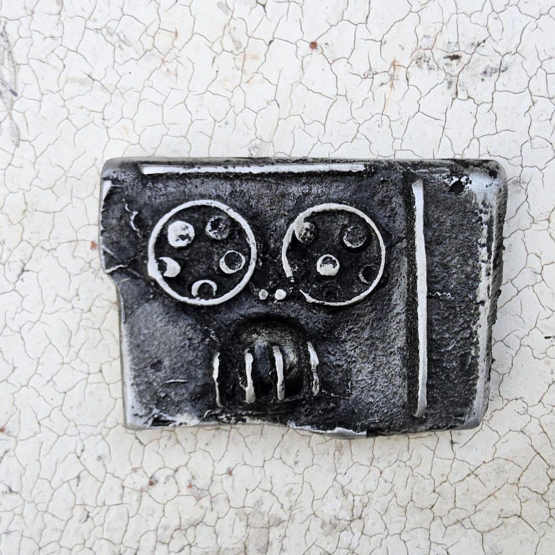 Metal Charm, Pocket Sculpture, Modern Talisman, Grigri, Handmade Steel ...