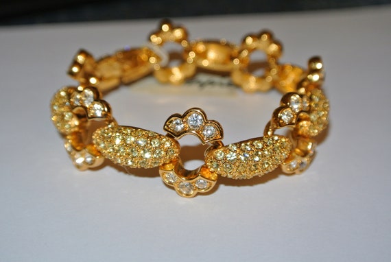 Vintage RUNWAY CRYSTAL Rhinestone NAPIER Bracelet ~ N… - Gem