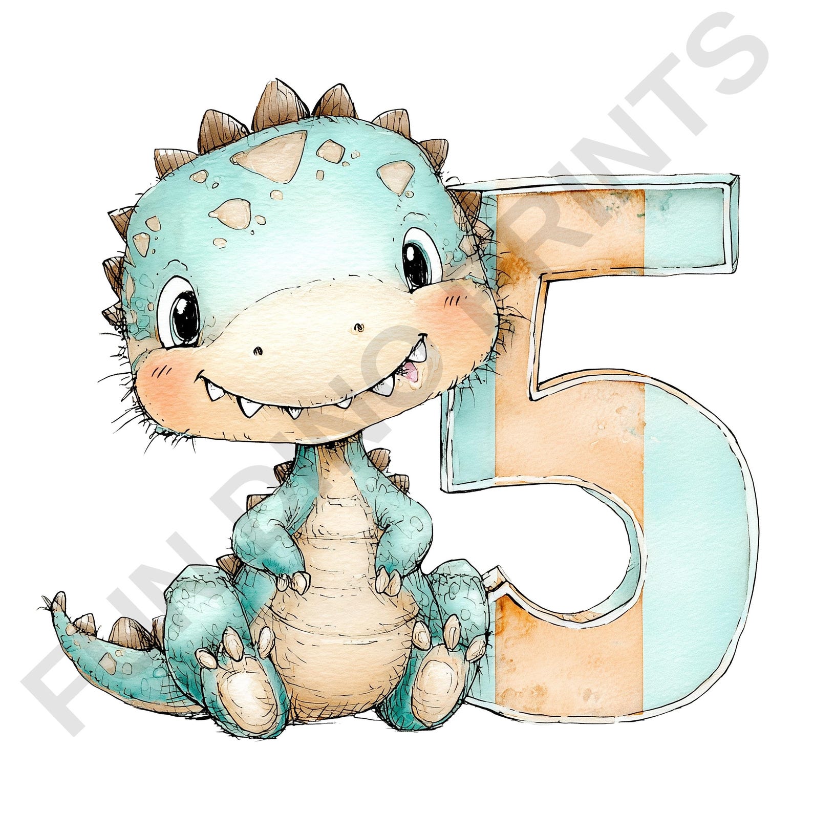 Dino Numbers Clipart Bundle, 4K Nursery Art (PNG & JPG) (digital ...