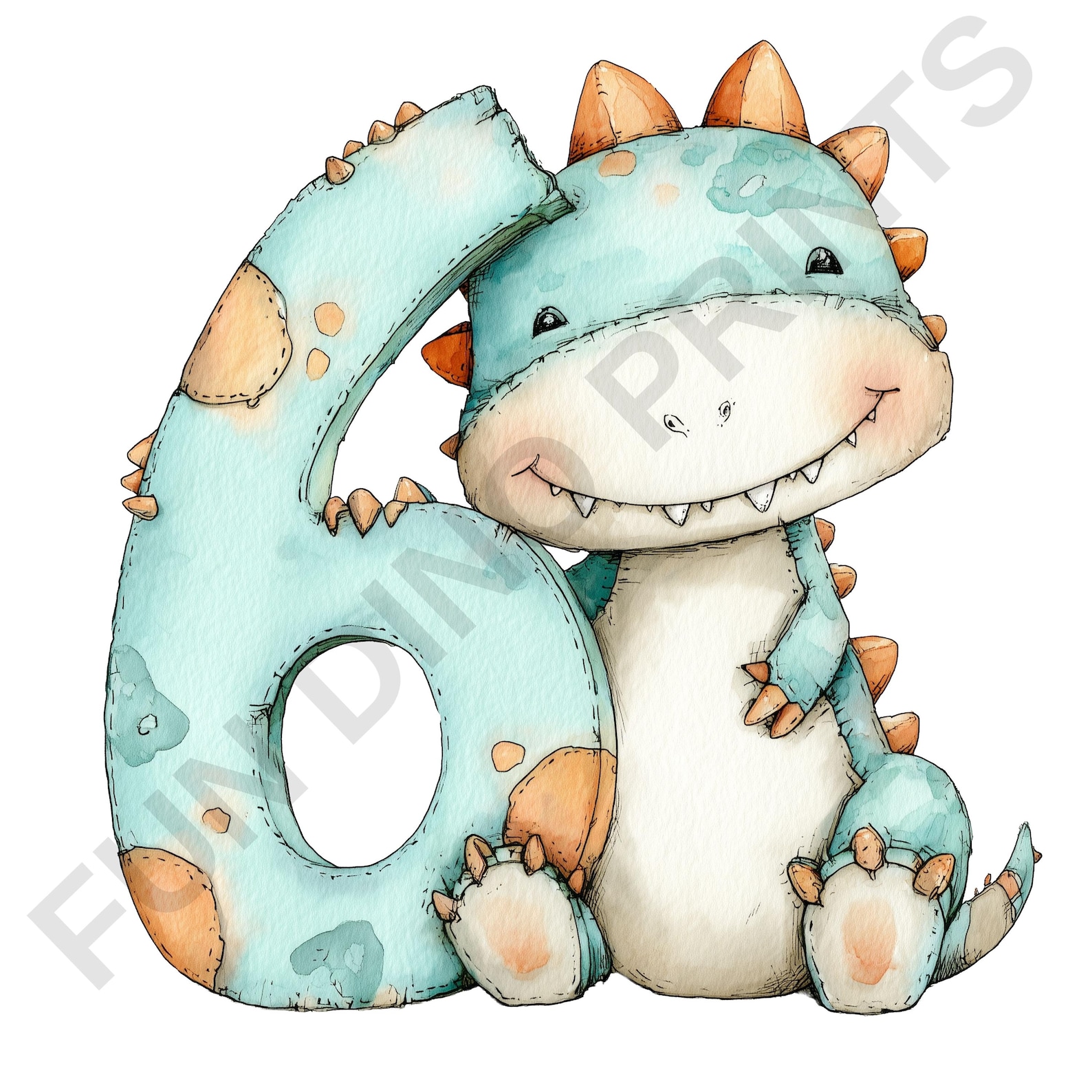 Dino Numbers Clipart Bundle, 4K Nursery Art (PNG & JPG) (digital ...