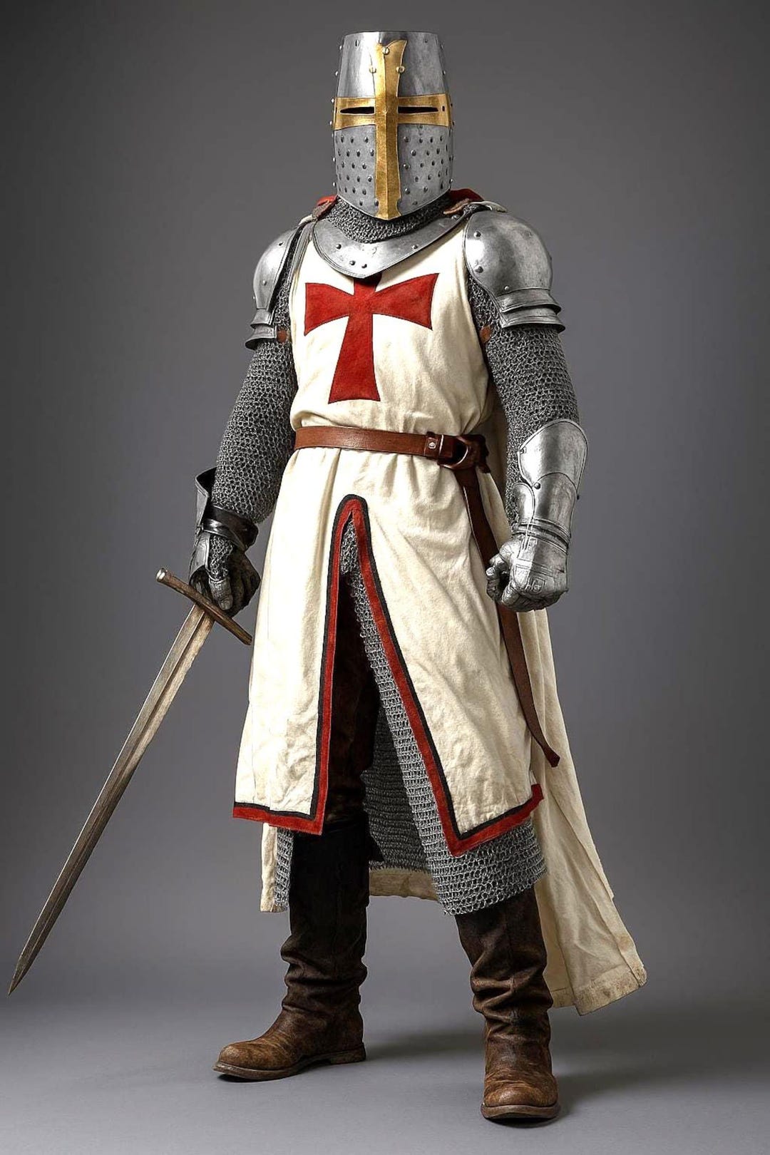 Medieval Knight Templar Full Body Armor Suit-historical Reenactment ...