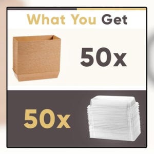 50-pack Mini Dessert Boxes With Clear Lids |7.5x3.3 To-go Treat Boxes ...