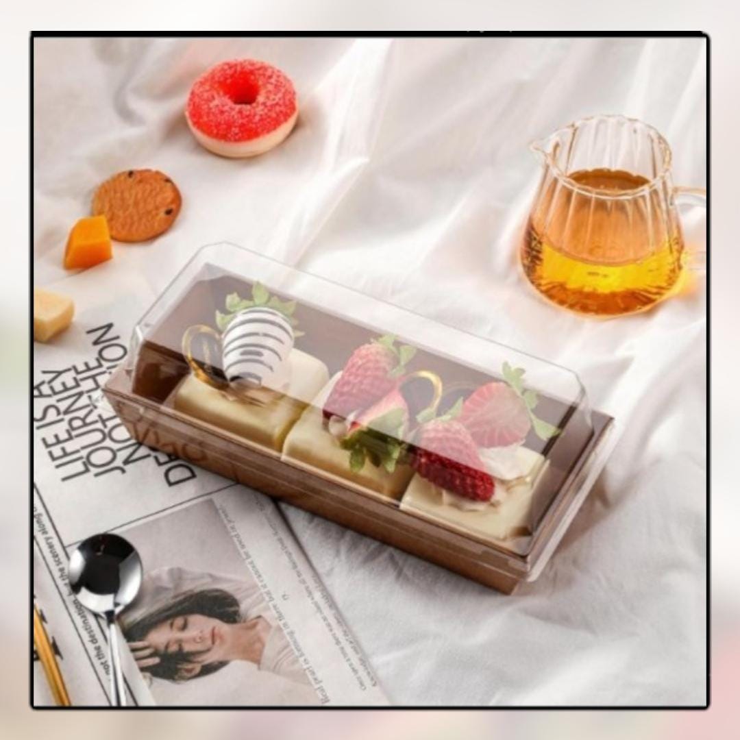 50-pack Mini Dessert Boxes With Clear Lids |7.5x3.3 To-go Treat Boxes ...