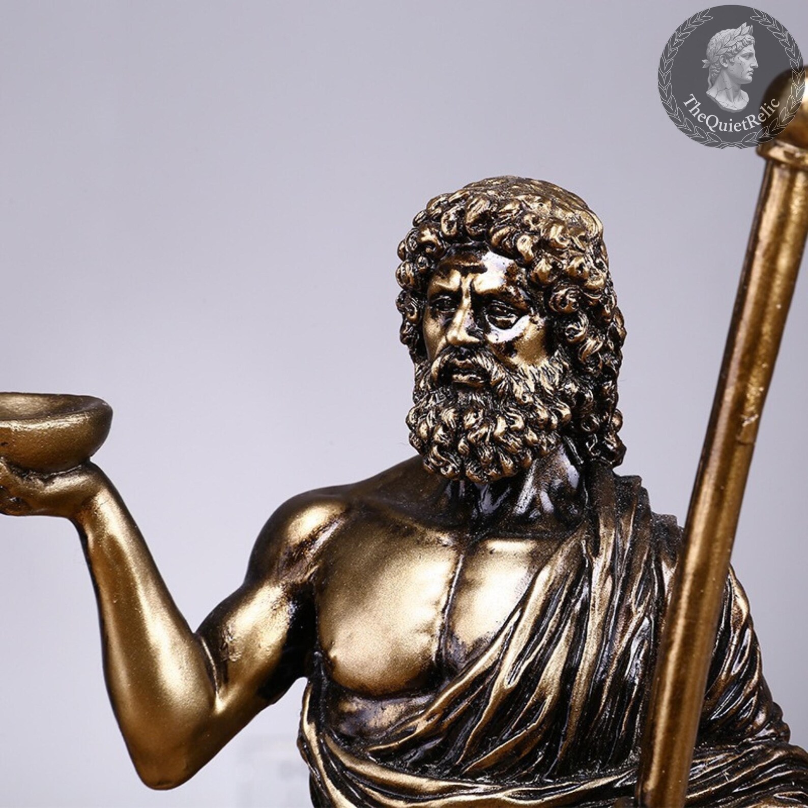 Greek Mythology Zeus Resin Statue Vintage Sculpture King of the Gods ...