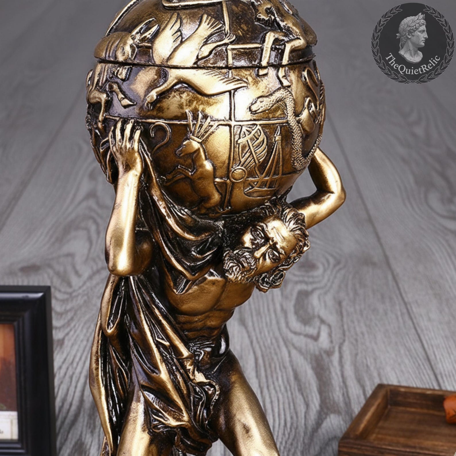 Sisyphus Resin Statue Retro Greek Mythology Decorative Sculpture for ...