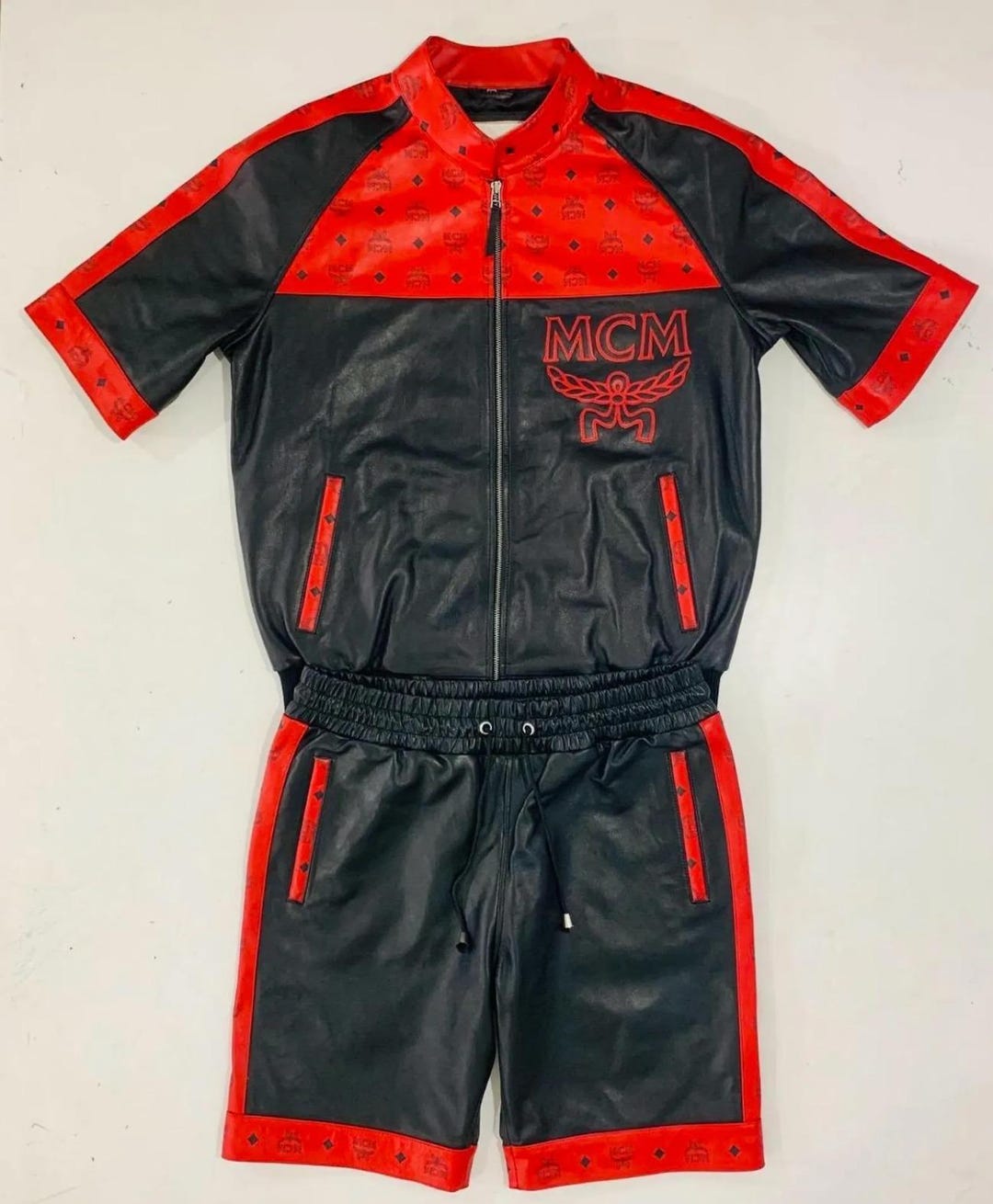 MCM Custom Dapper Dan Short Suit MCM Leather Suits MCM Designer ...